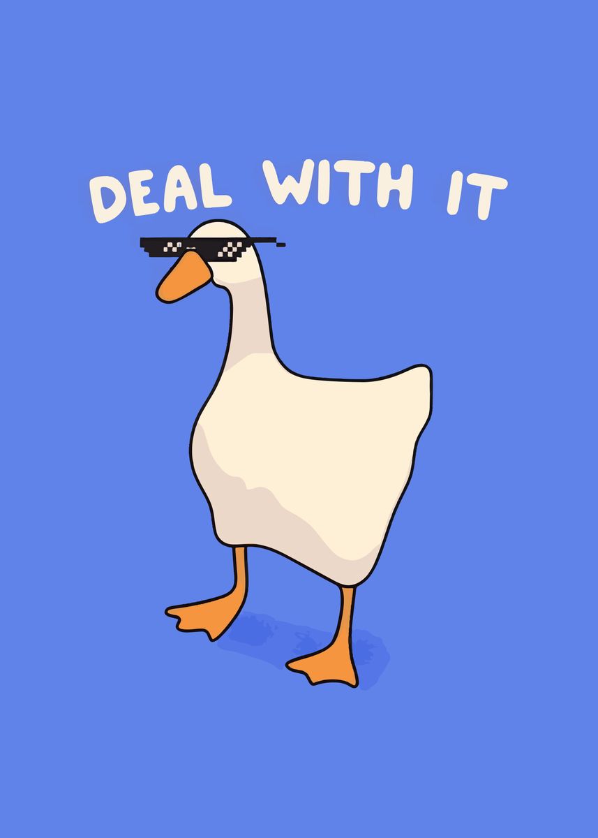 'untitled goose game' Poster, picture, metal print, paint by 3am | Displate