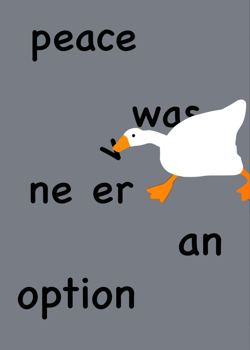 'Goose Busy' Poster, picture, metal print, paint by 3am | Displate