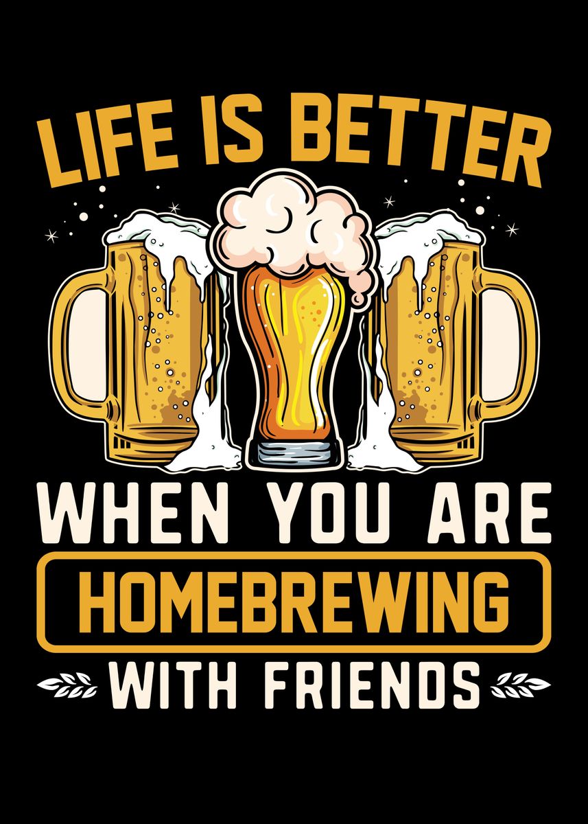 'Homebrewing' Poster by Lukes Pixel Studio | Displate