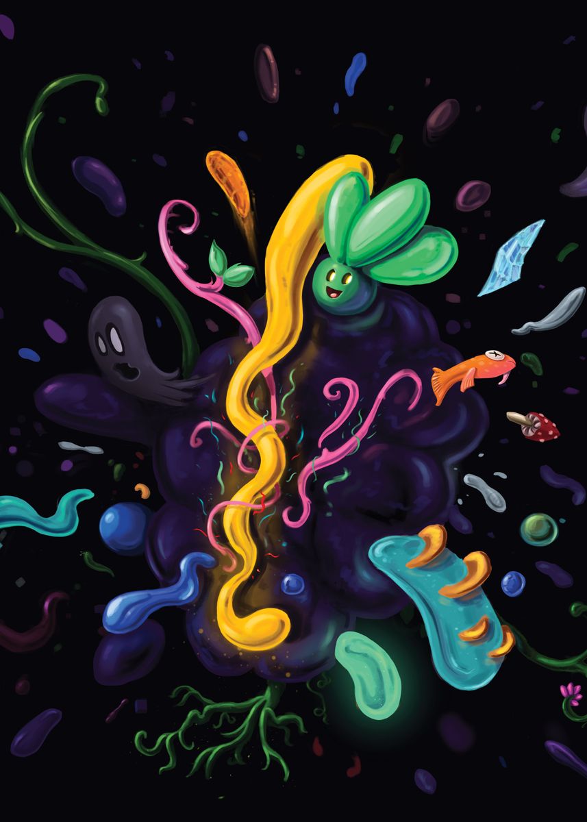 'Eco Explosion ' Poster, picture, metal print, paint by Sam | Displate