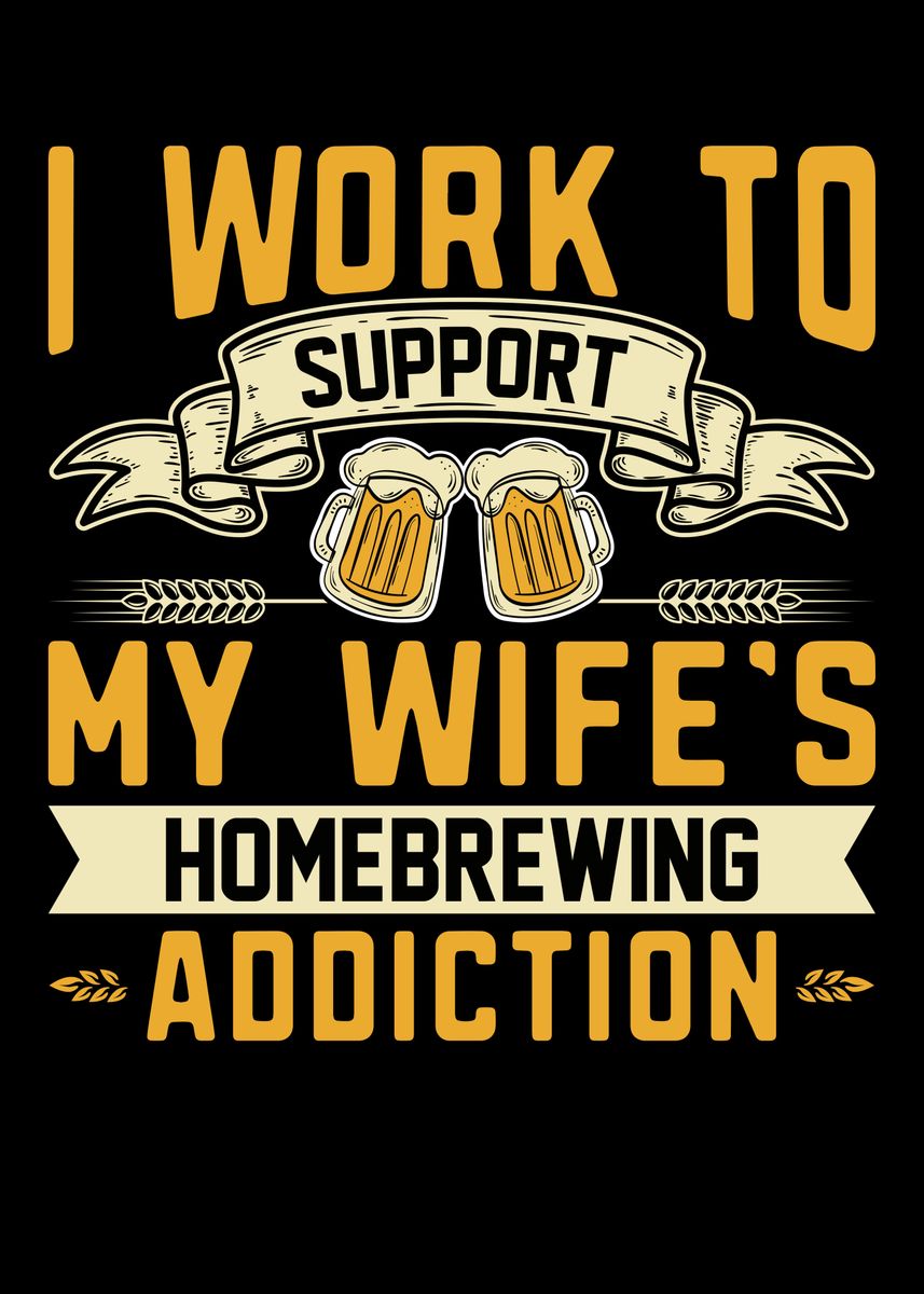 'Homebrewing Beer Brewing' Poster by Lukes Pixel Studio | Displate