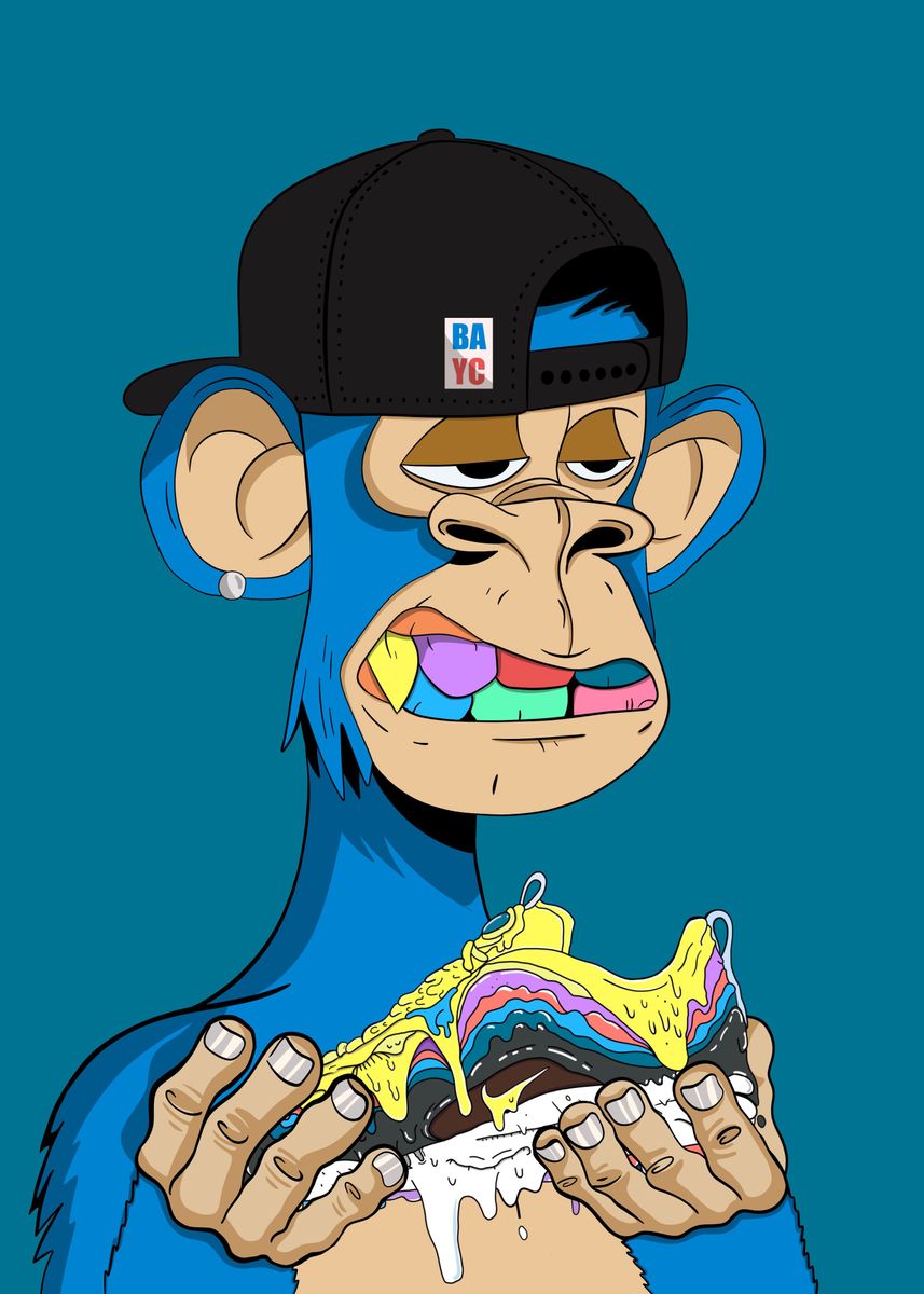 'Hype ape' Poster, picture, metal print, paint by Magic Apes | Displate