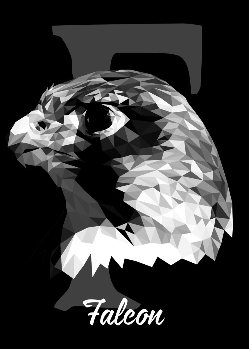 'Falcon' Poster, picture, metal print, paint by minh doan | Displate