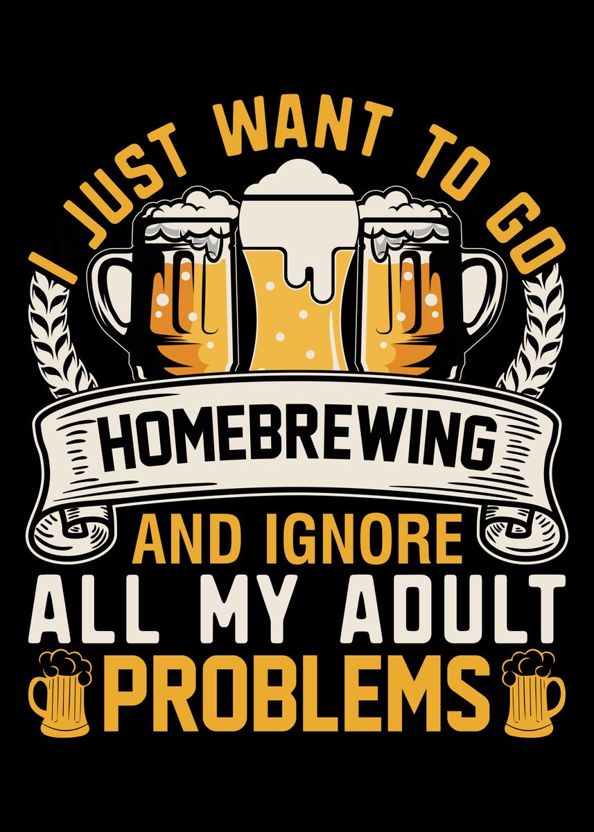 'Homebrewing Beer Brewing' Poster, picture, metal print, paint by Lukes ...