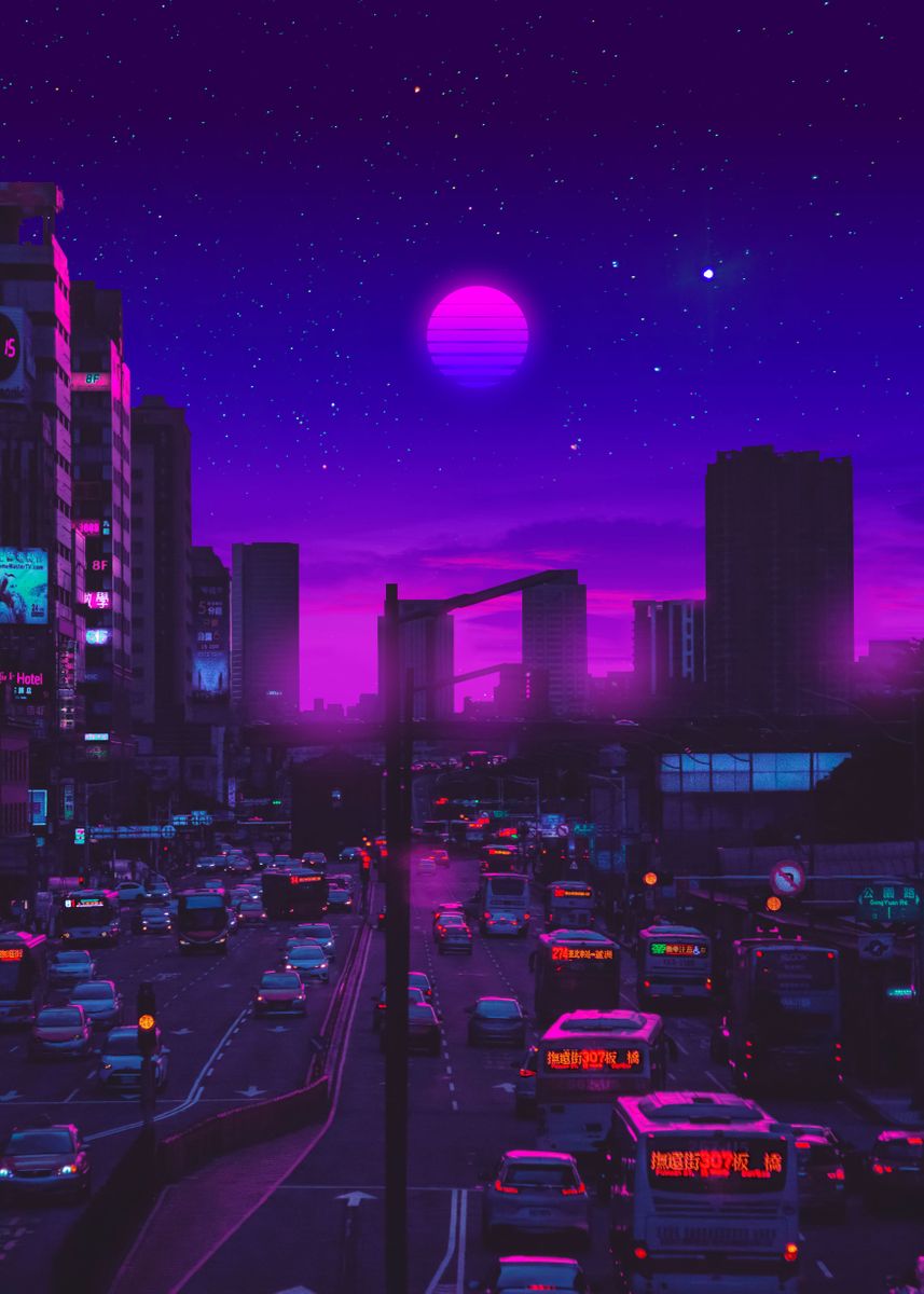 'Nocturnal Lights' Poster by Yagedan | Displate