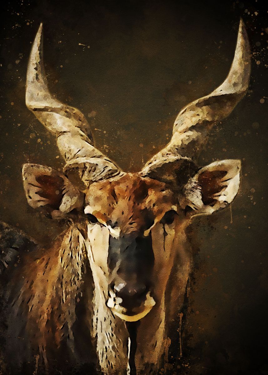 'Antelope' Poster, picture, metal print, paint by Muh Asdar | Displate