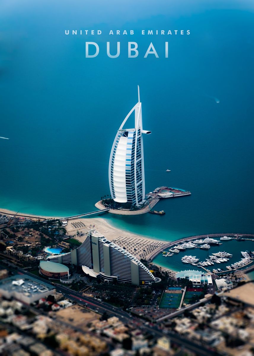 'Dubai Skyline' Poster by Merah Djoeang | Displate