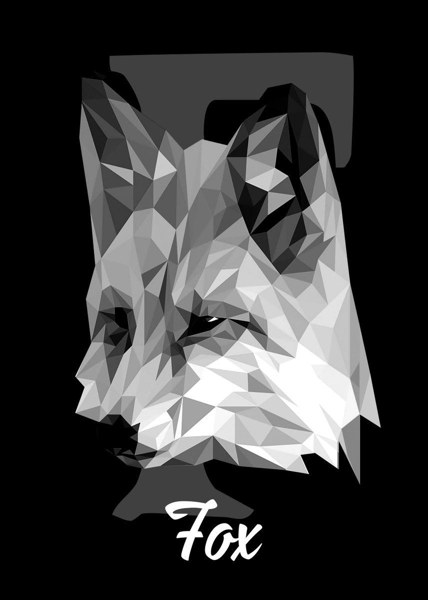 'Fox' Poster, picture, metal print, paint by minh doan | Displate