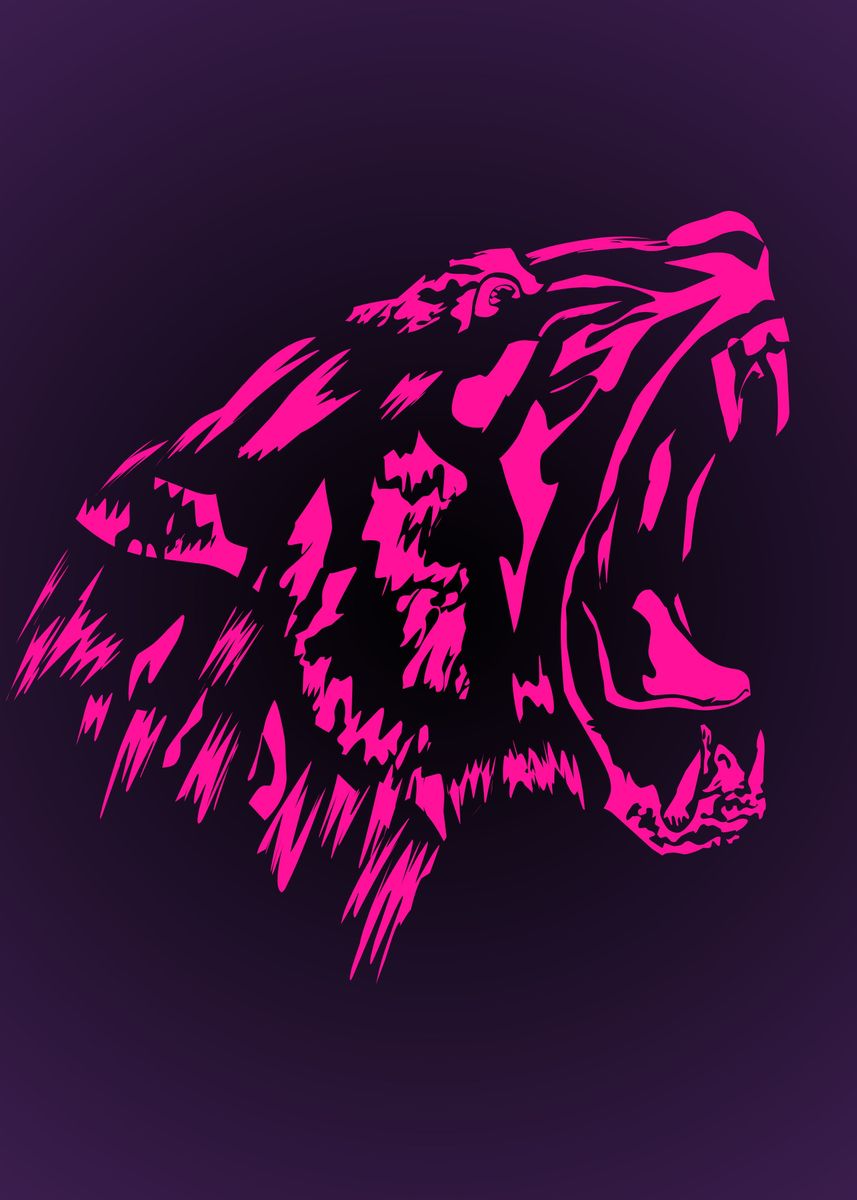'tiger face' Poster, picture, metal print, paint by ar rafli | Displate