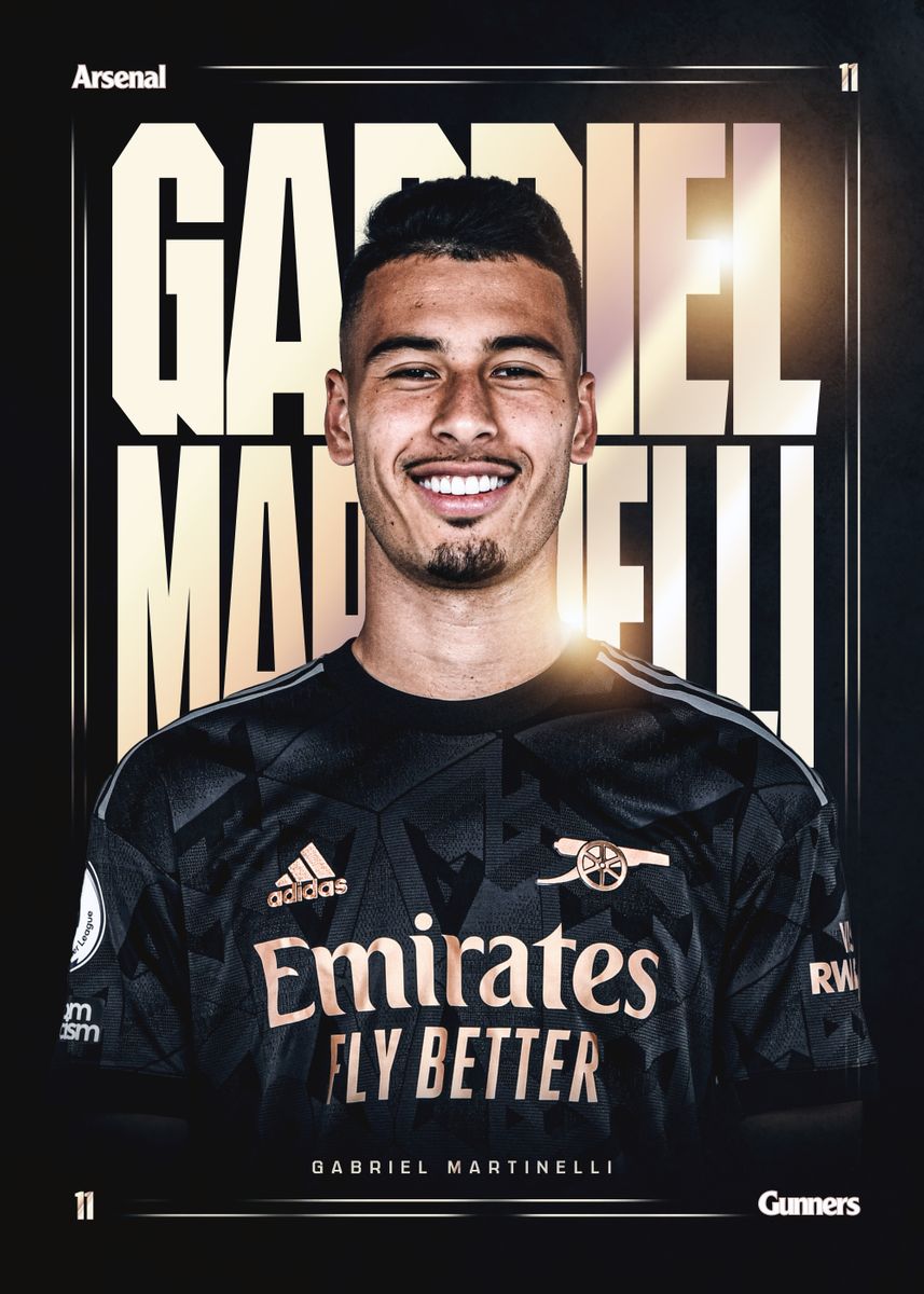 'Martinelli' Poster, picture, metal print, paint by Arsenal | Displate