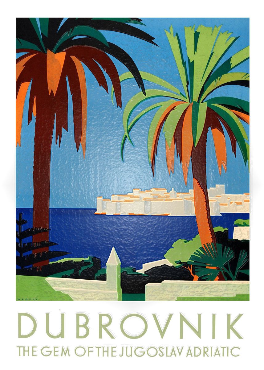 '1935 DUBROVNIK Jugoslav' Poster, picture, metal print, paint by Sam ...