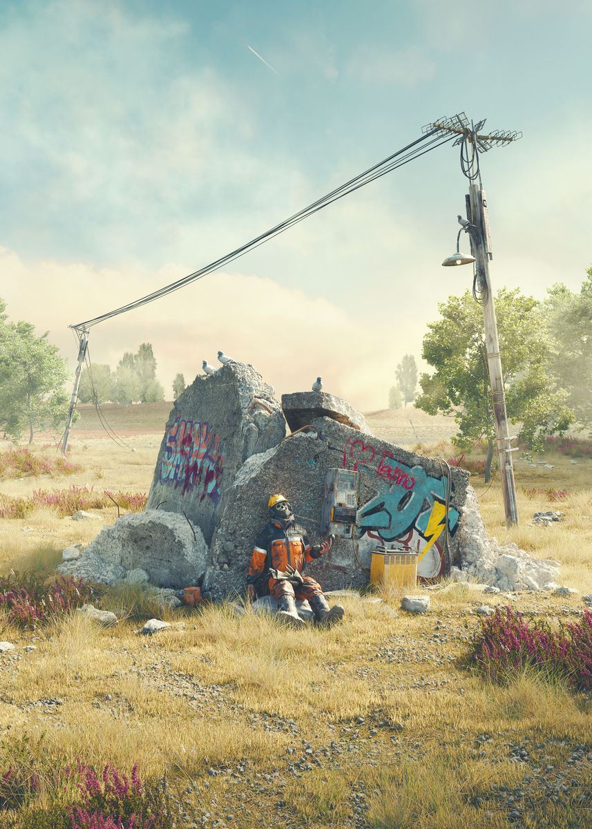 'No Service' Poster, picture, metal print, paint by devektiv | Displate