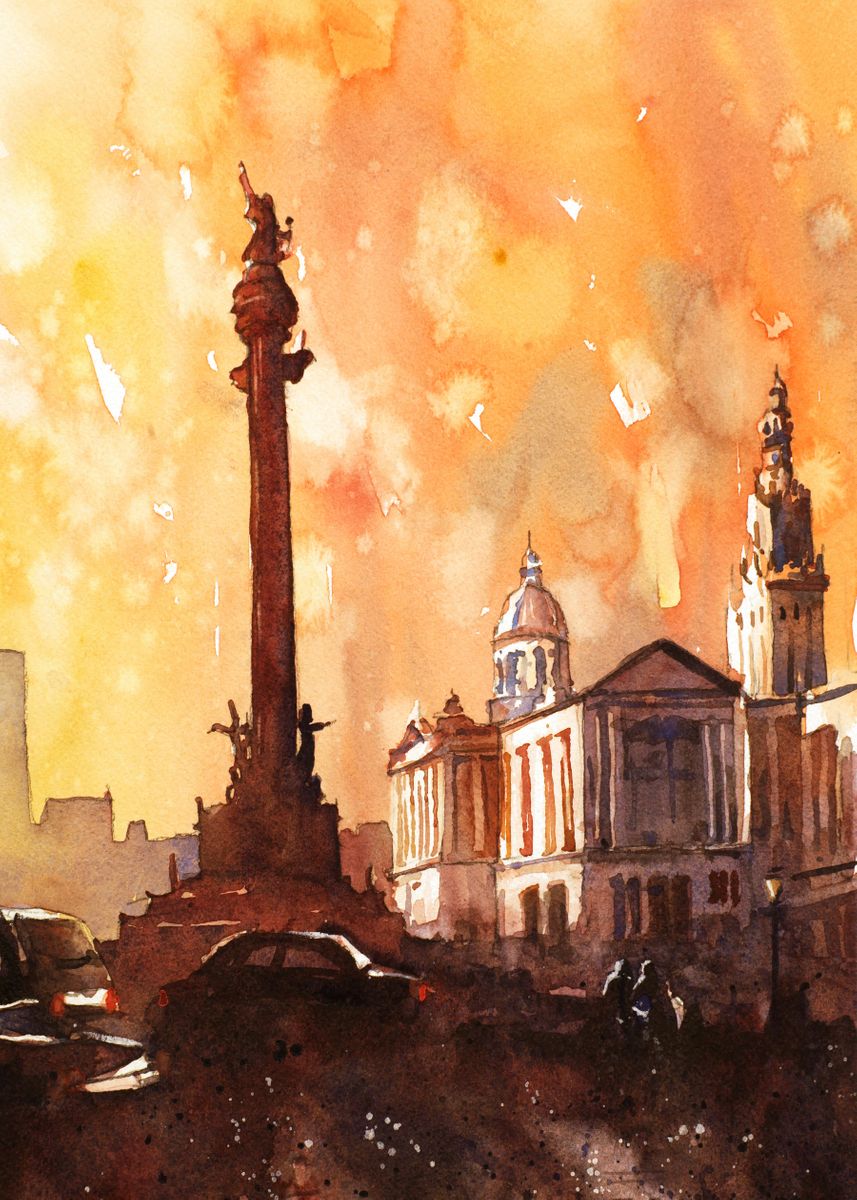 'Las Ramblas Spain ' Poster, picture, metal print, paint by Ryan Fox ...