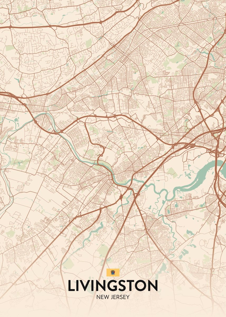 'Livingston NJ' Poster, picture, metal print, paint by IMR Designs ...