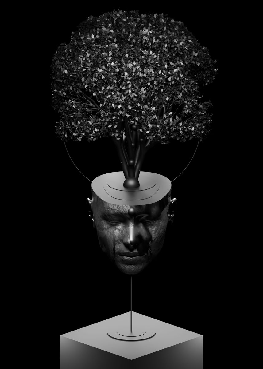 'TRANSCENDENCE' Poster, picture, metal print, paint by J | Displate