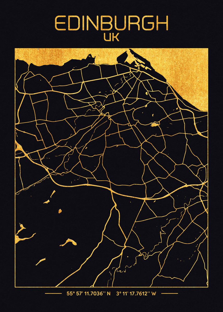 'Edinburgh UK' Poster, picture, metal print, paint by Denis Siggers ...