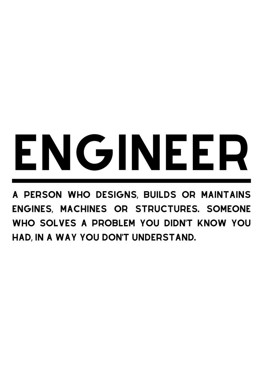 'Engineer Definition' Poster by Nae | Displate