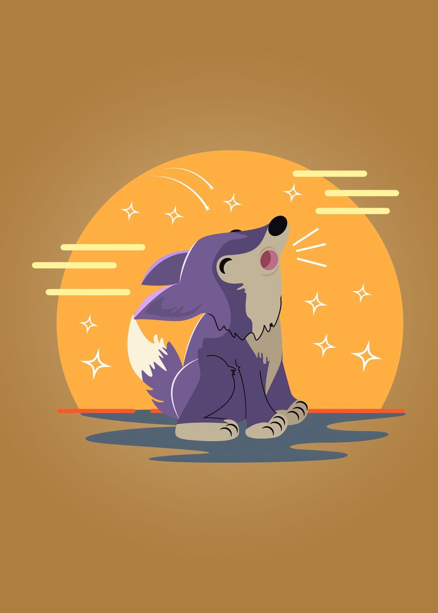 'Cute baby wolf' Poster, picture, metal print, paint by Tobasiano ...