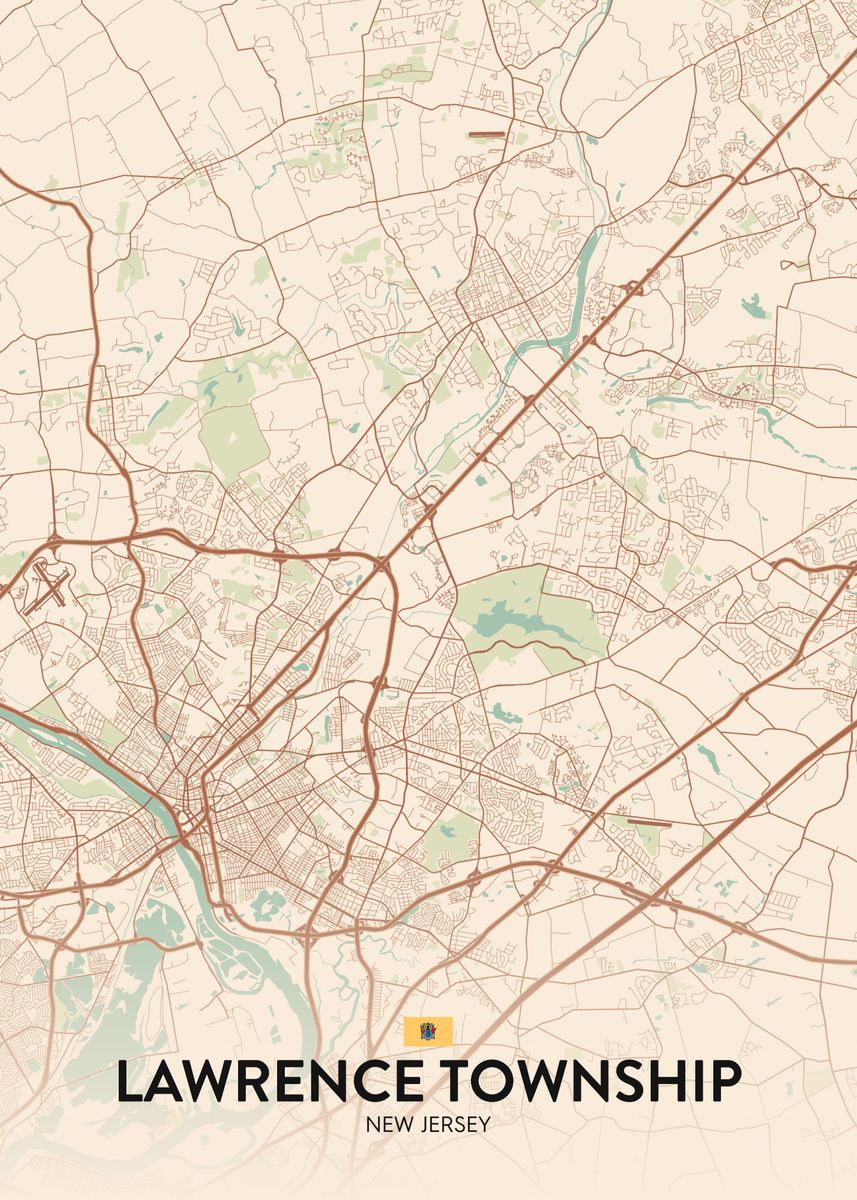 'Lawrence Township NJ' Poster by IMR Designs | Displate