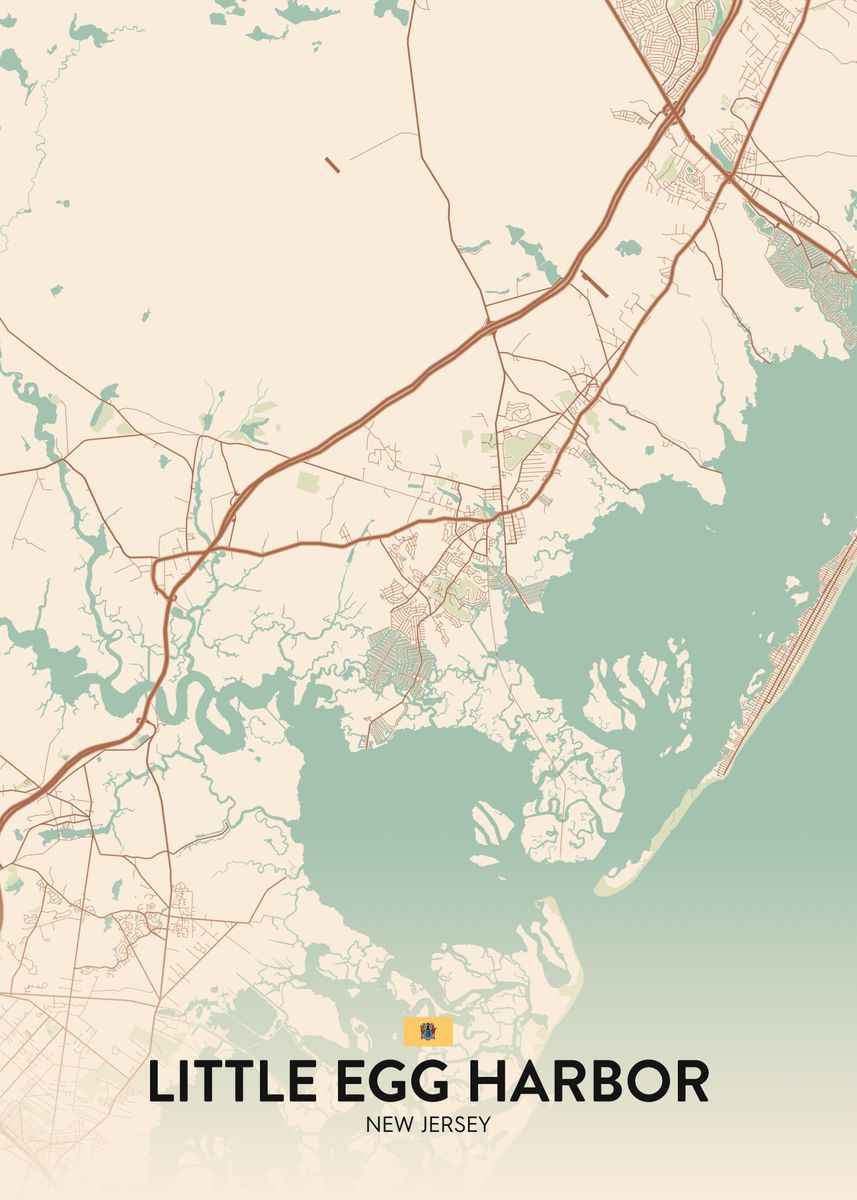 'Little Egg Harbor NJ' Poster by IMR Designs | Displate