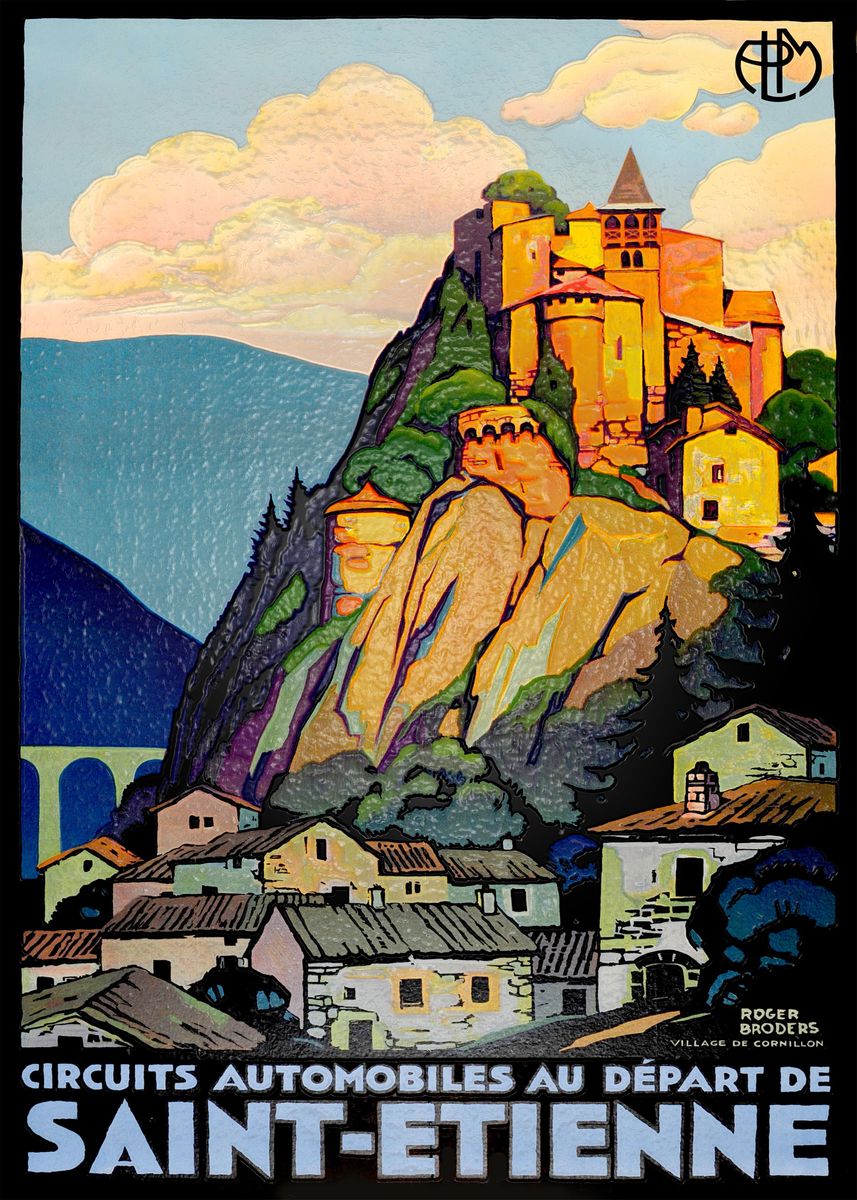 '1929 FRANCE Cornillon' Poster, picture, metal print, paint by Sam Kal ...