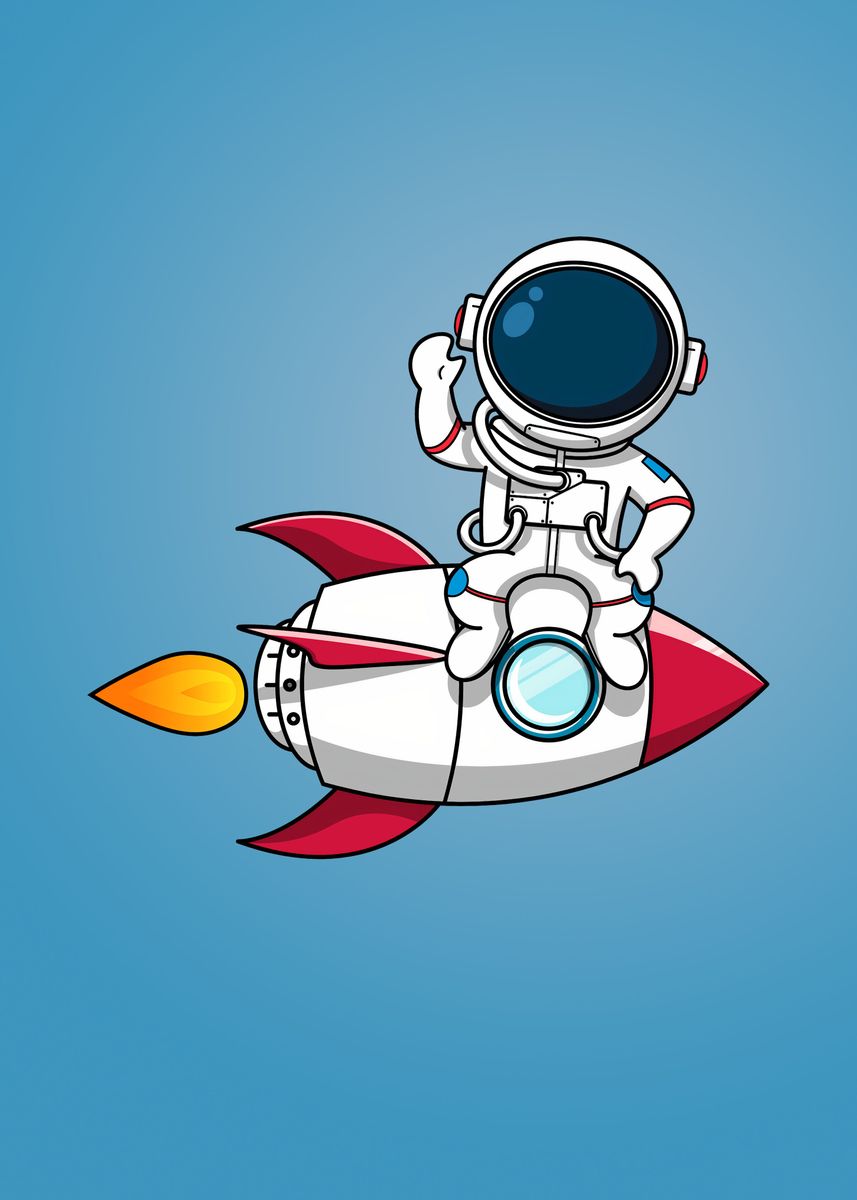 'Astronaut chilling' Poster by Tobasiano | Displate