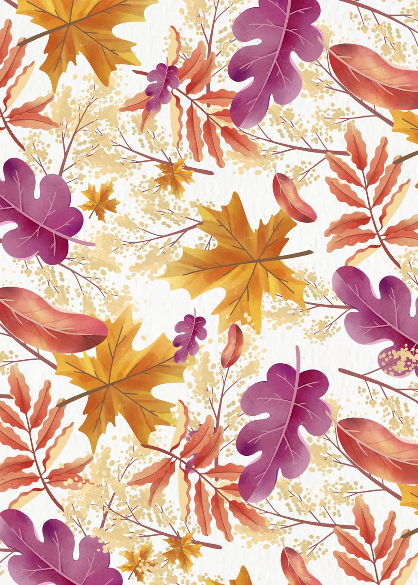 'Autumn Vibes Foliage' Poster by EDM Project | Displate
