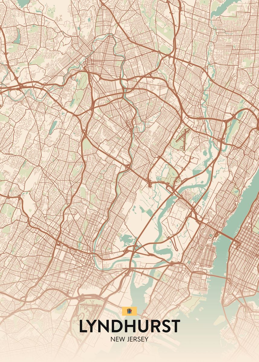 'Lyndhurst NJ' Poster, picture, metal print, paint by IMR Designs ...