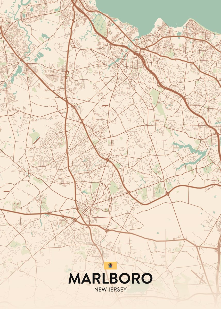 'Marlboro NJ' Poster, picture, metal print, paint by IMR Designs | Displate