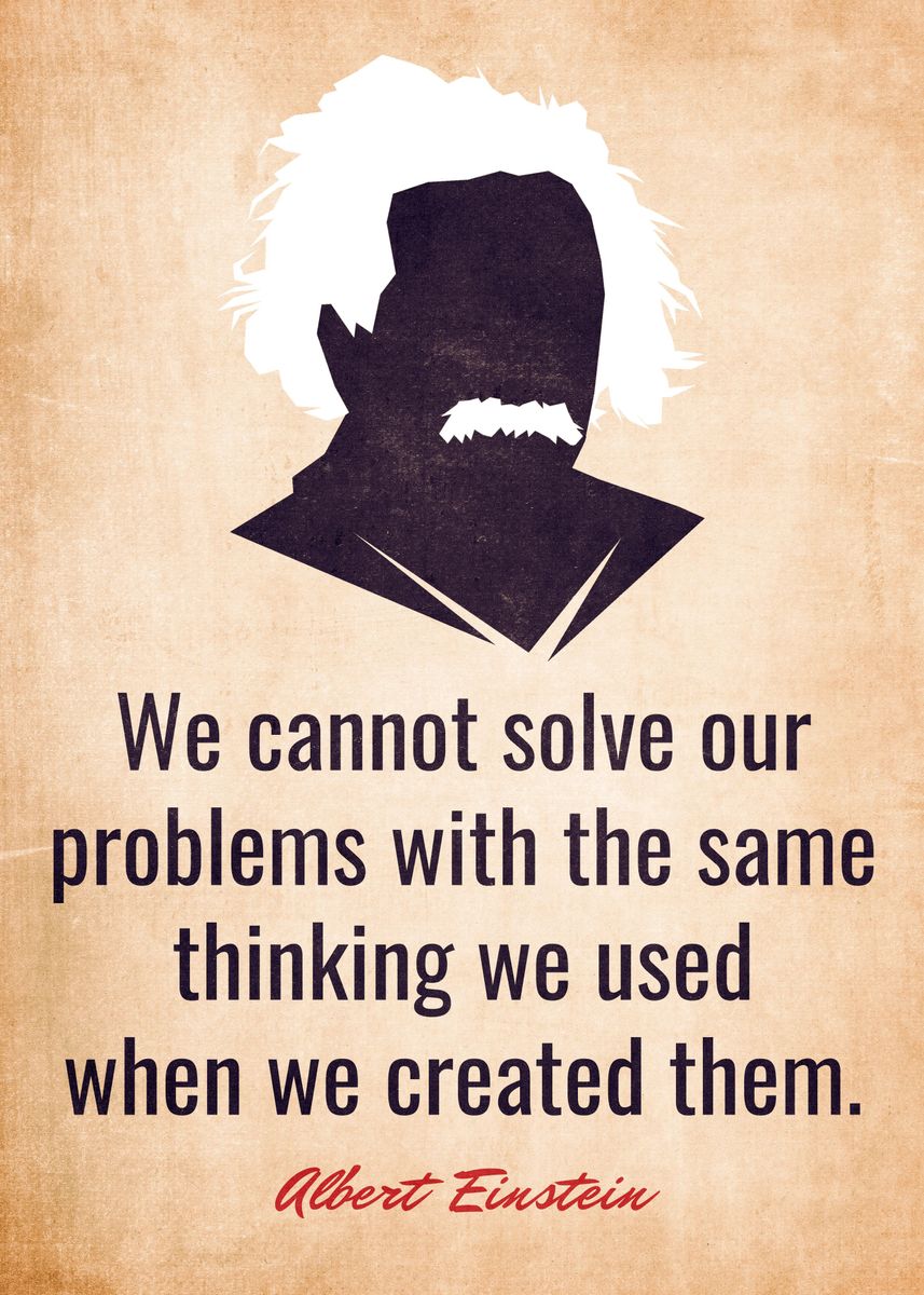 'Albert Eintstein Quotes' Poster, picture, metal print, paint by Dicky ...