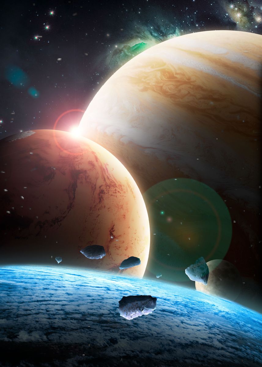 'Planets alignment' Poster by Miguel Russi | Displate