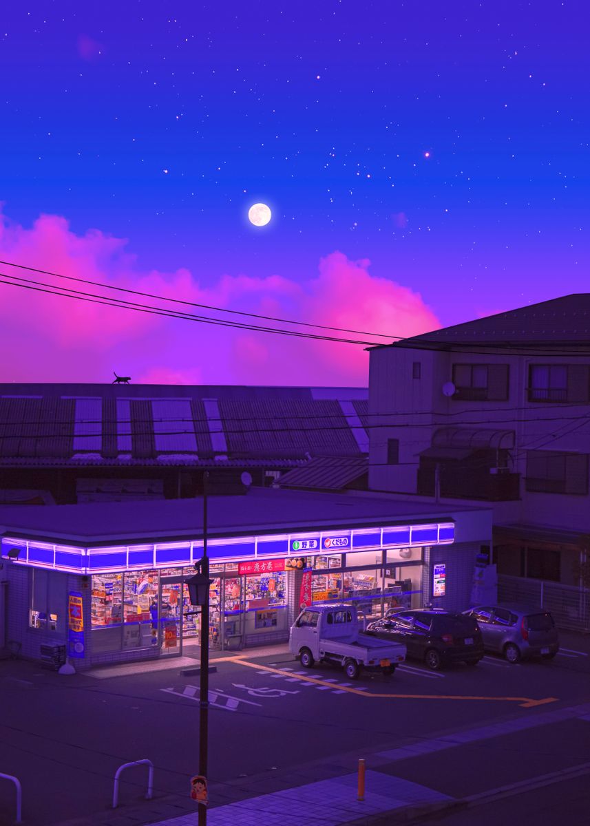 'Dreamy Nights' Poster, picture, metal print, paint by Yagedan | Displate