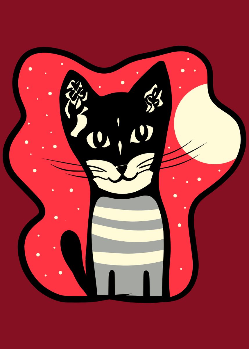 'Strange Cats' Poster, picture, metal print, paint by Ilya Danilov ...