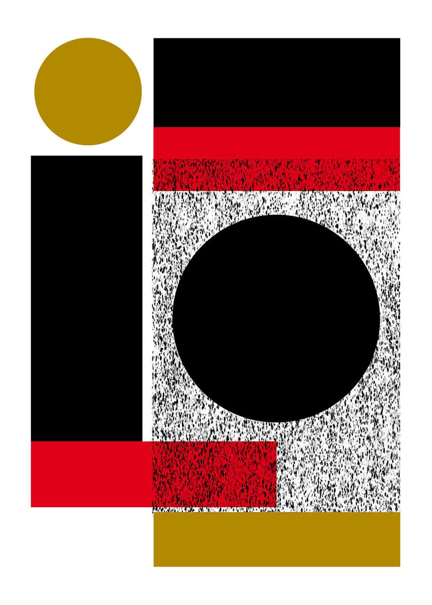 'Black Red Sun Shapes ' Poster, picture, metal print, paint by Amy ...