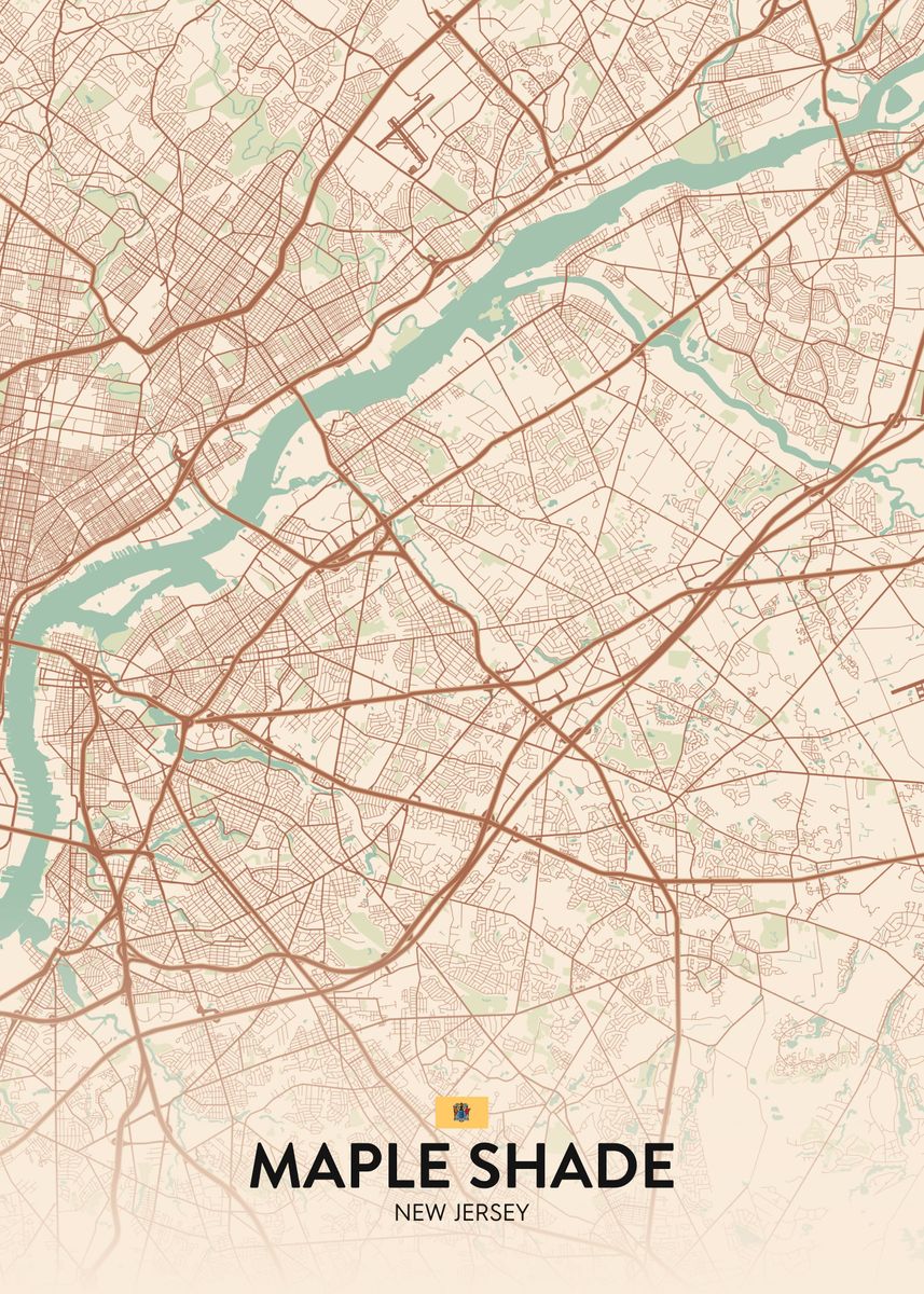 'Maple Shade NJ' Poster, picture, metal print, paint by IMR Designs ...