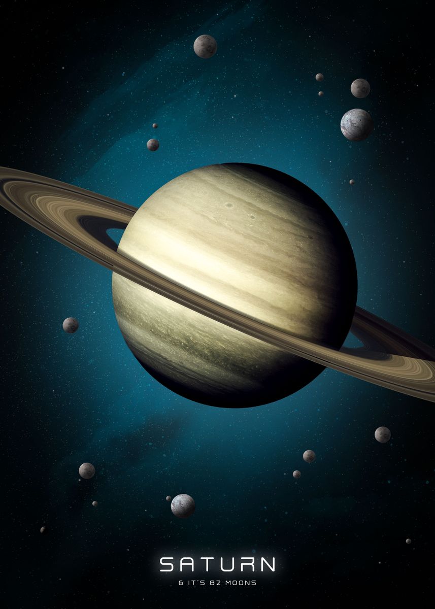 Planet Saturn For A Big Poster