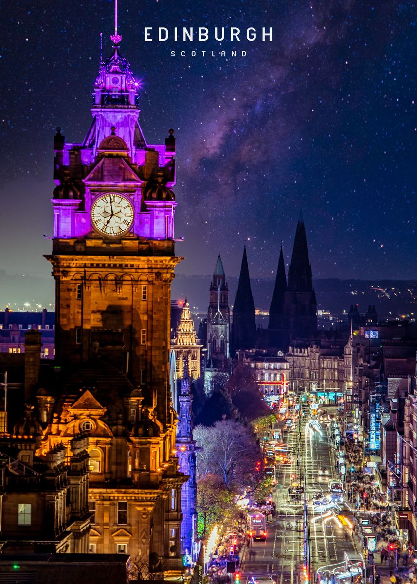 'Edinburgh ' Poster, picture, metal print, paint by Explore Universe ...