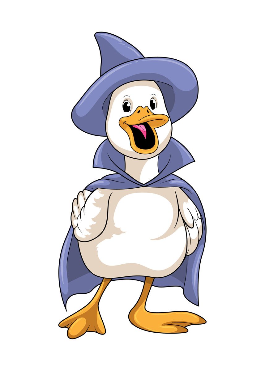 'Duck Witch Hat' Poster, picture, metal print, paint by Markus Schnabel ...