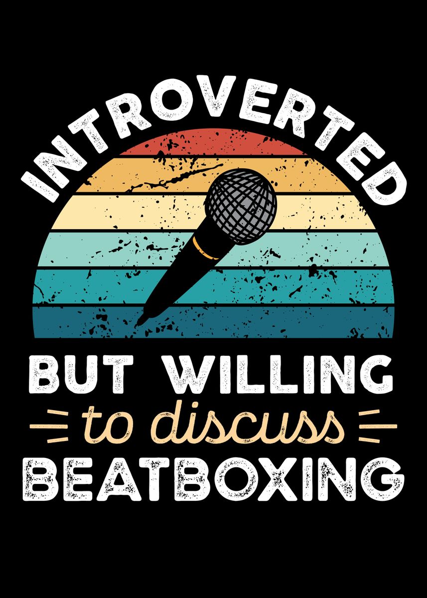 'Introverted Beatboxing' Poster, picture, metal print, paint by Phil ...