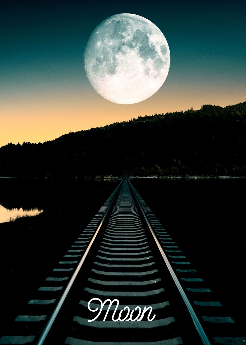 'Train to The Moon' Poster by Piller Antoni | Displate