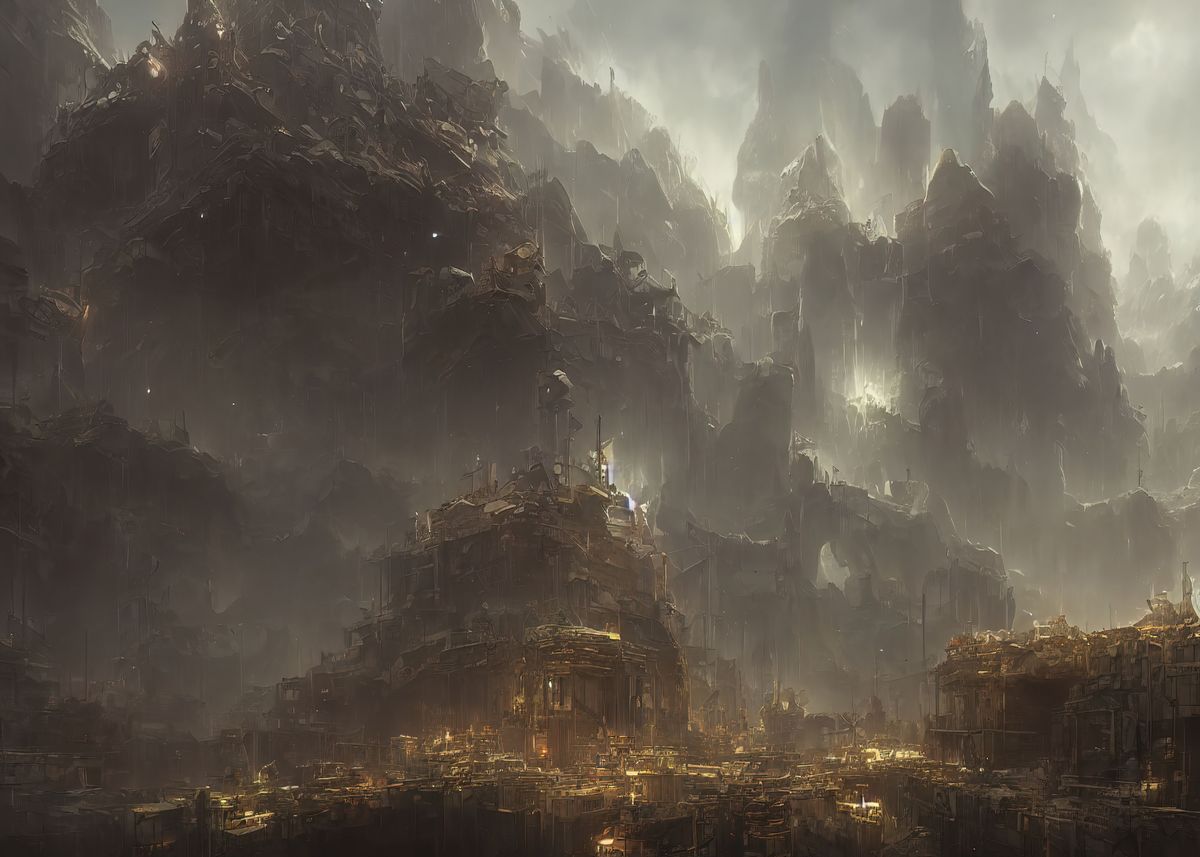 'ancient city ruin' Poster by Designersen | Displate