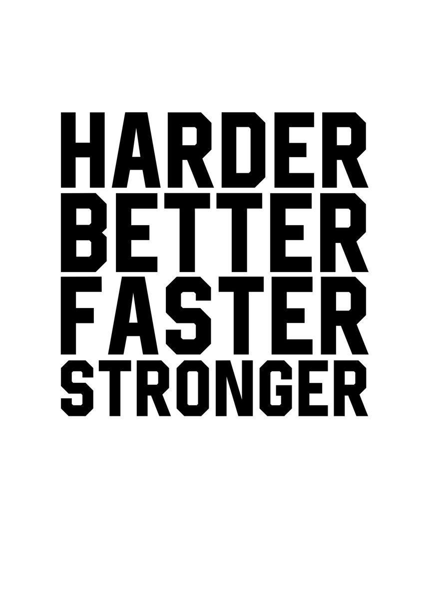 'Harder Better Faster' Poster, picture, metal print, paint by Francois ...