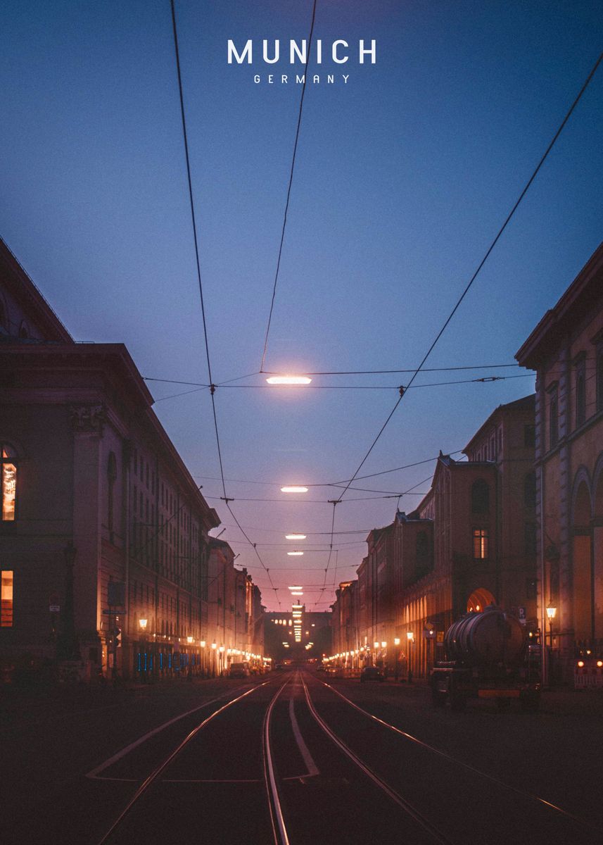 'Munich ' Poster, picture, metal print, paint by Famous City | Displate