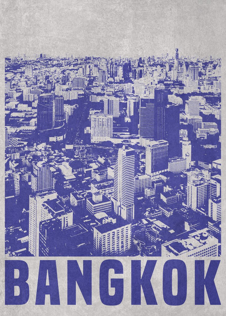 'Bangkok' Poster, picture, metal print, paint by denvector | Displate