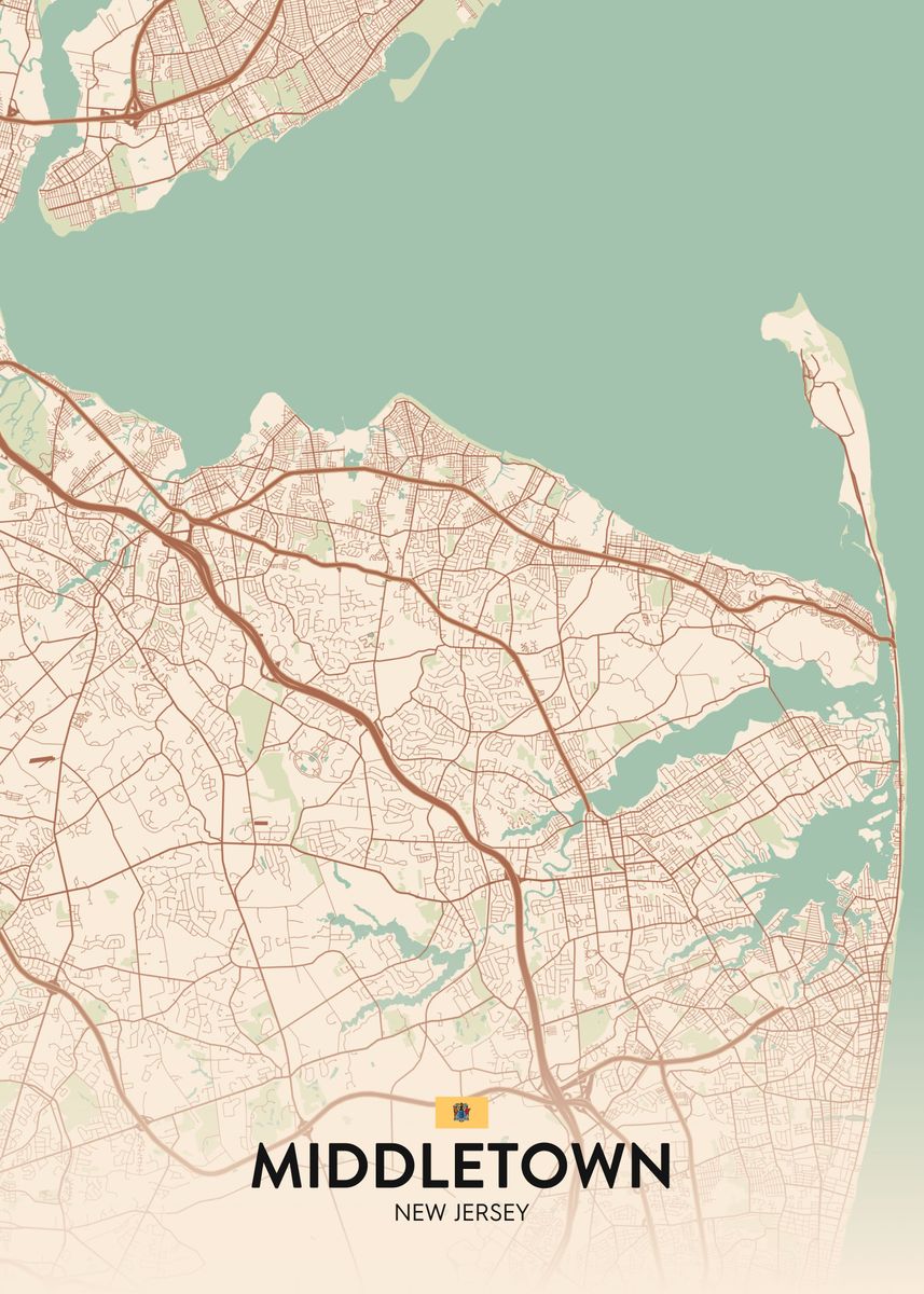 'Middletown NJ' Poster, picture, metal print, paint by IMR Designs ...