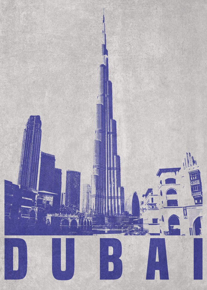 'Dubai' Poster, picture, metal print, paint by denvector | Displate