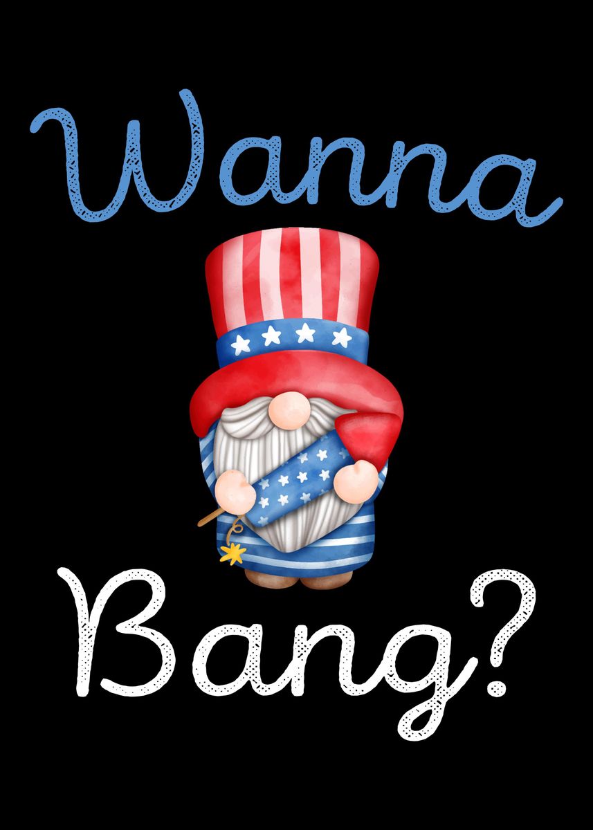 'US Gnome 4th of July Humor' Poster by professionaldesigns | Displate