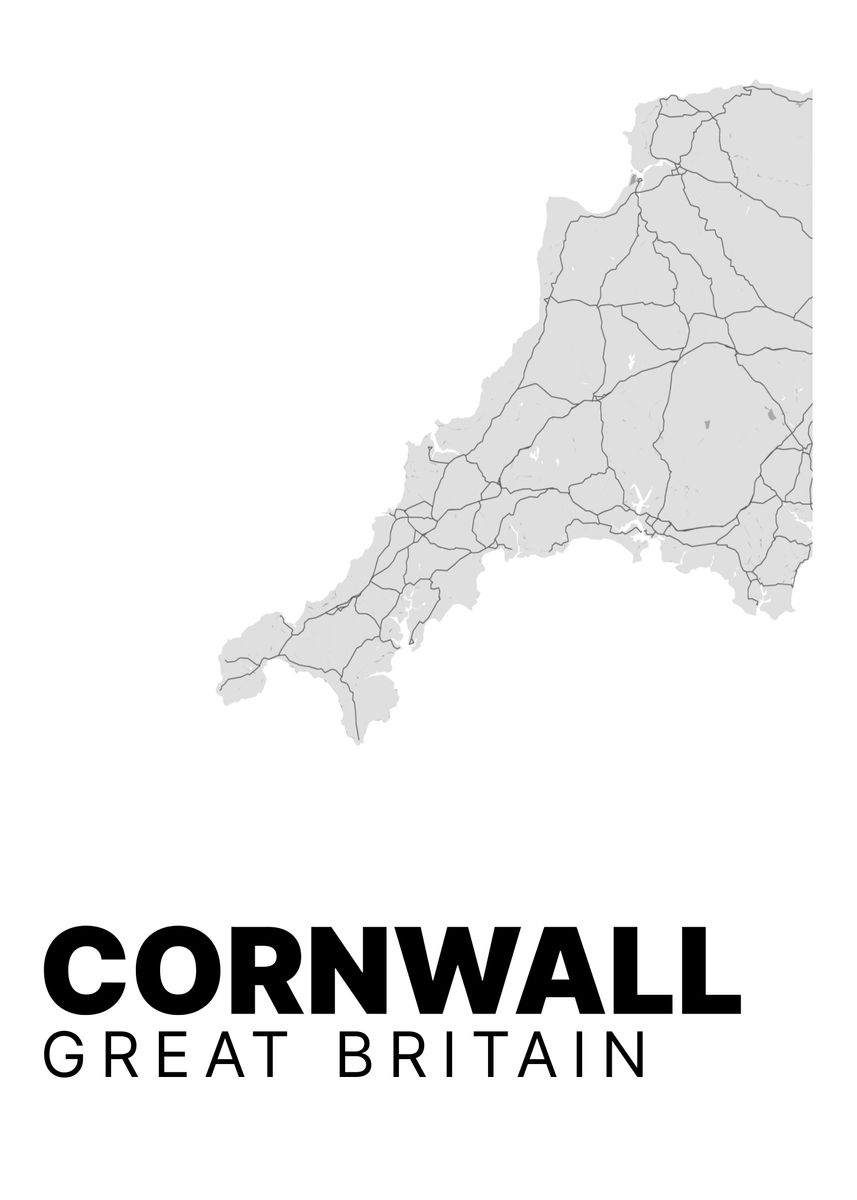 'Cornwall' Poster, picture, metal print, paint by Vicky Hanggara | Displate