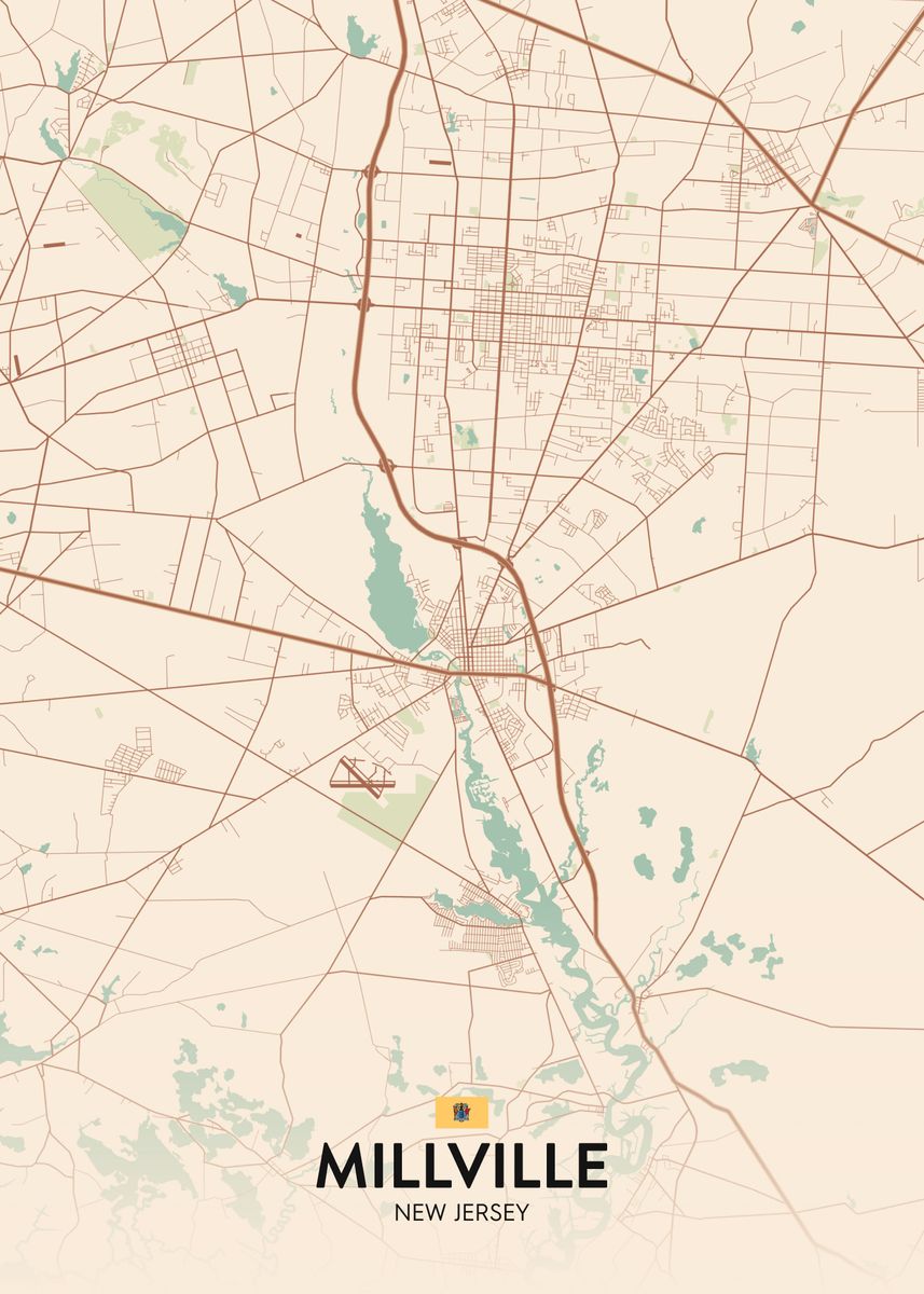 'Millville NJ' Poster, picture, metal print, paint by IMR Designs ...