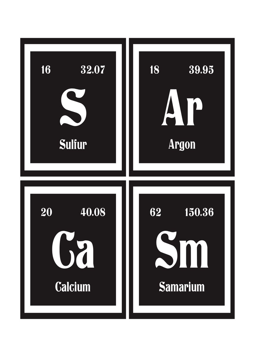 'Element of Sarcasm' Poster by Maozva | Displate